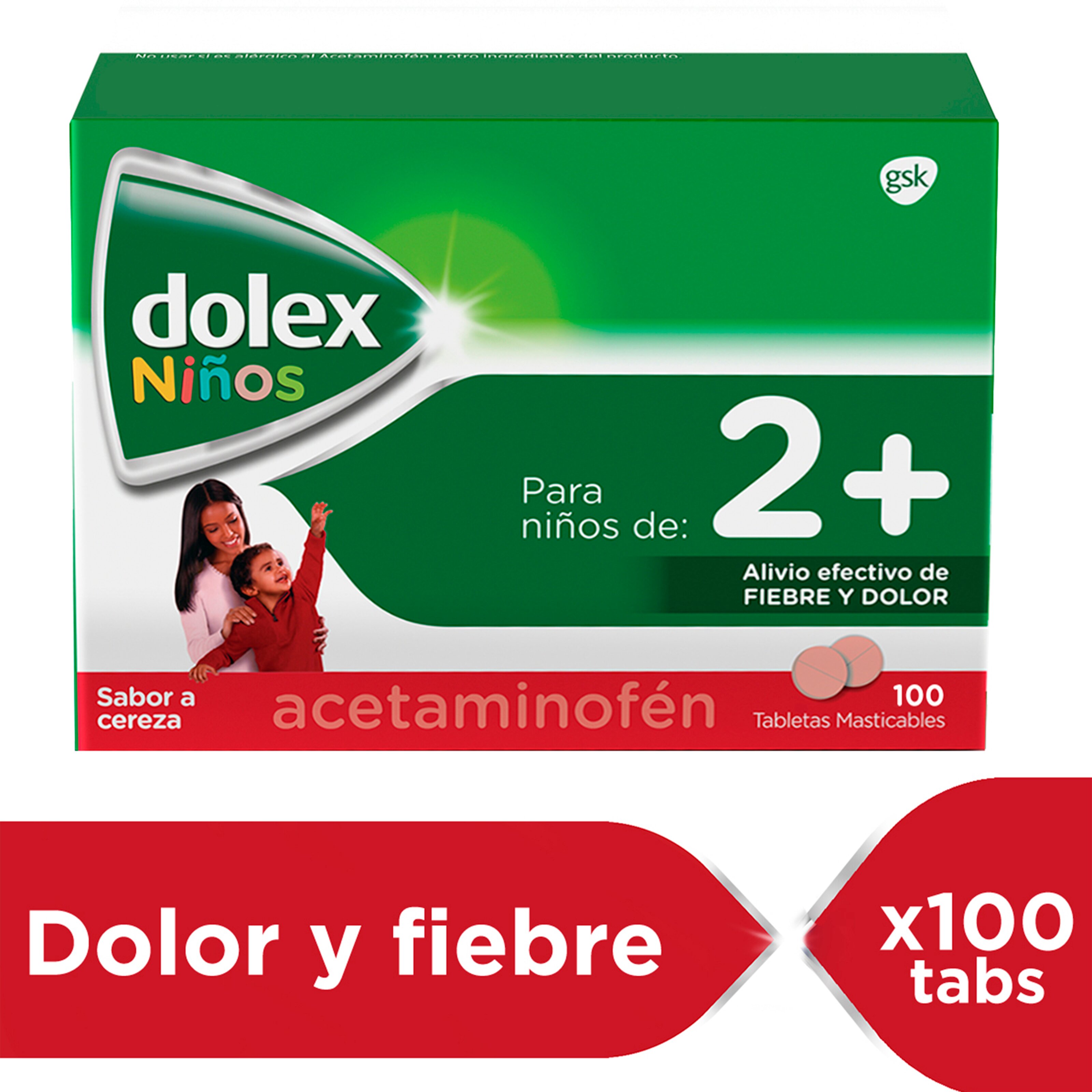 Dolex Masticable Pediátrico Caja X 100 Tabletas | Axalotiene - AXA lo tiene