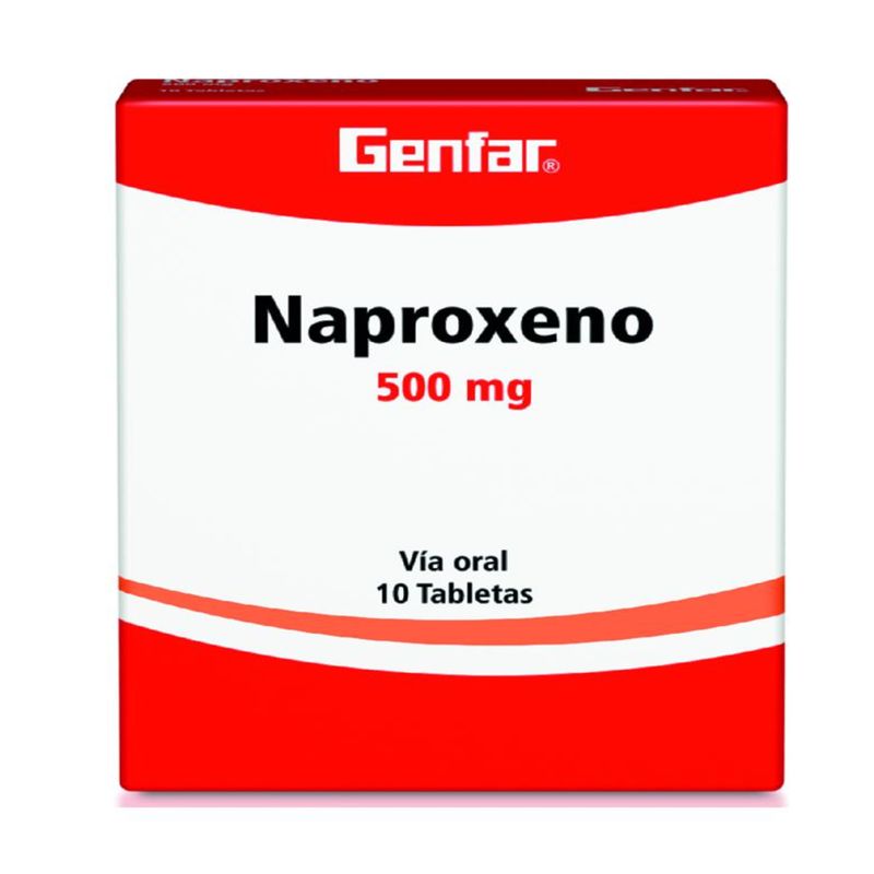 Naproxeno 500 Mg Caja X 10 Tabletas Genfar - AXA lo tiene
