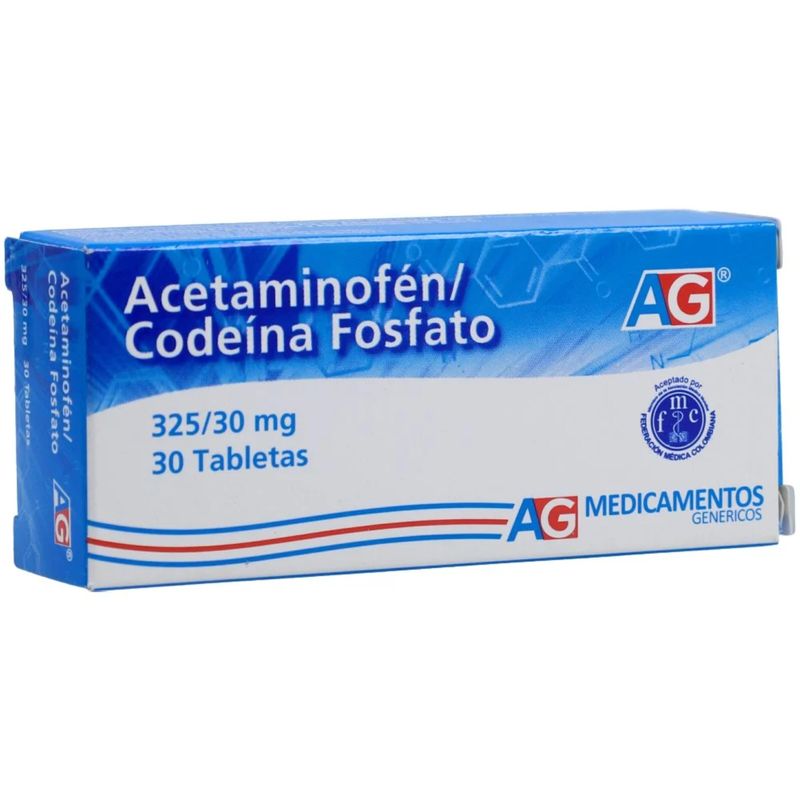 Acetaminofén + Codeína 325/30 Mg Caja X 30 Tabletas Colmed - AXA lo tiene