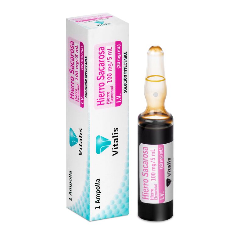 Hierro Sacarosa 100 Mg/5 Ml Caja X 1 Ampolla Solución Inyectable ...