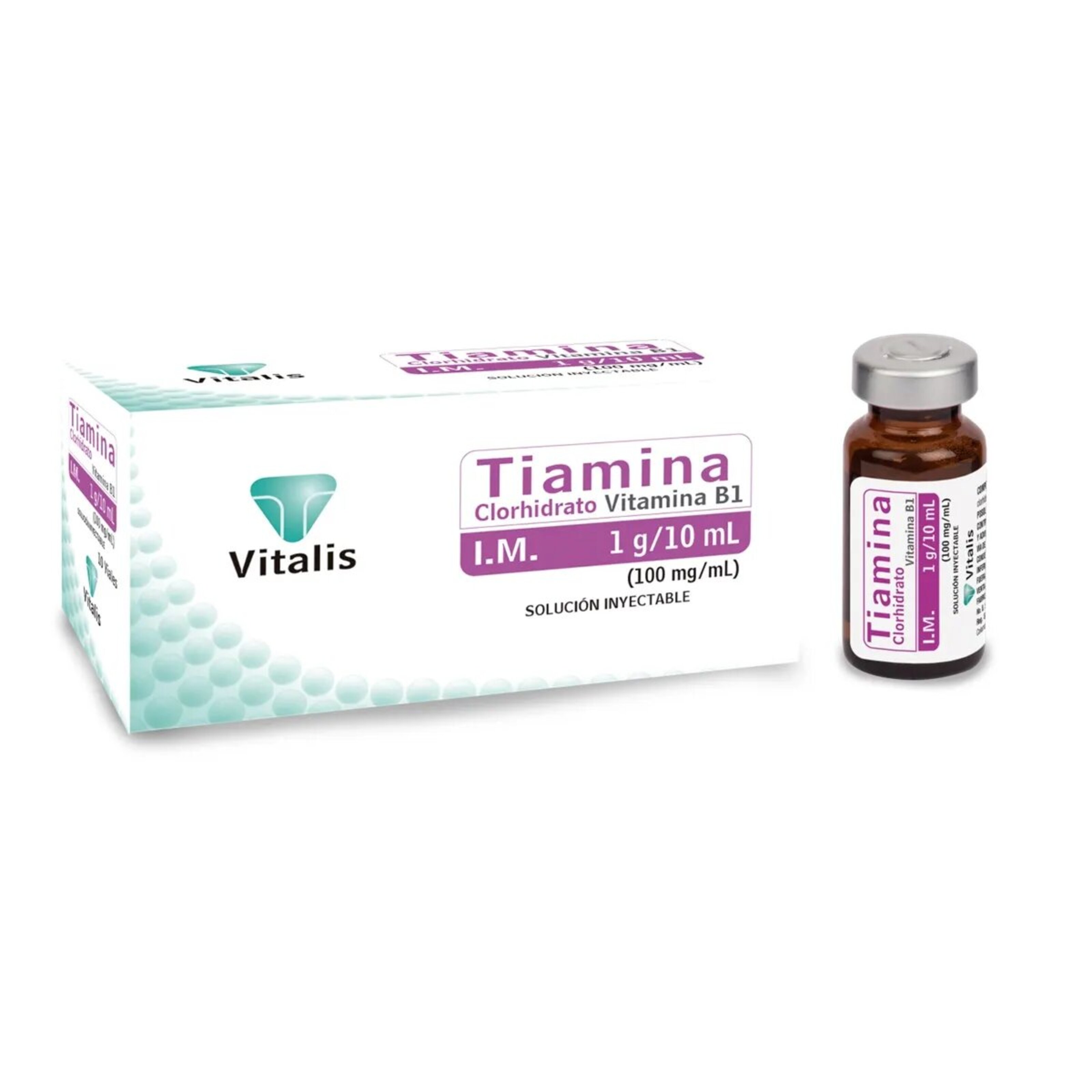 Tiamina 100 Mg/10 Ml Caja X 10 Ampollas Vitalis | Axalotiene
