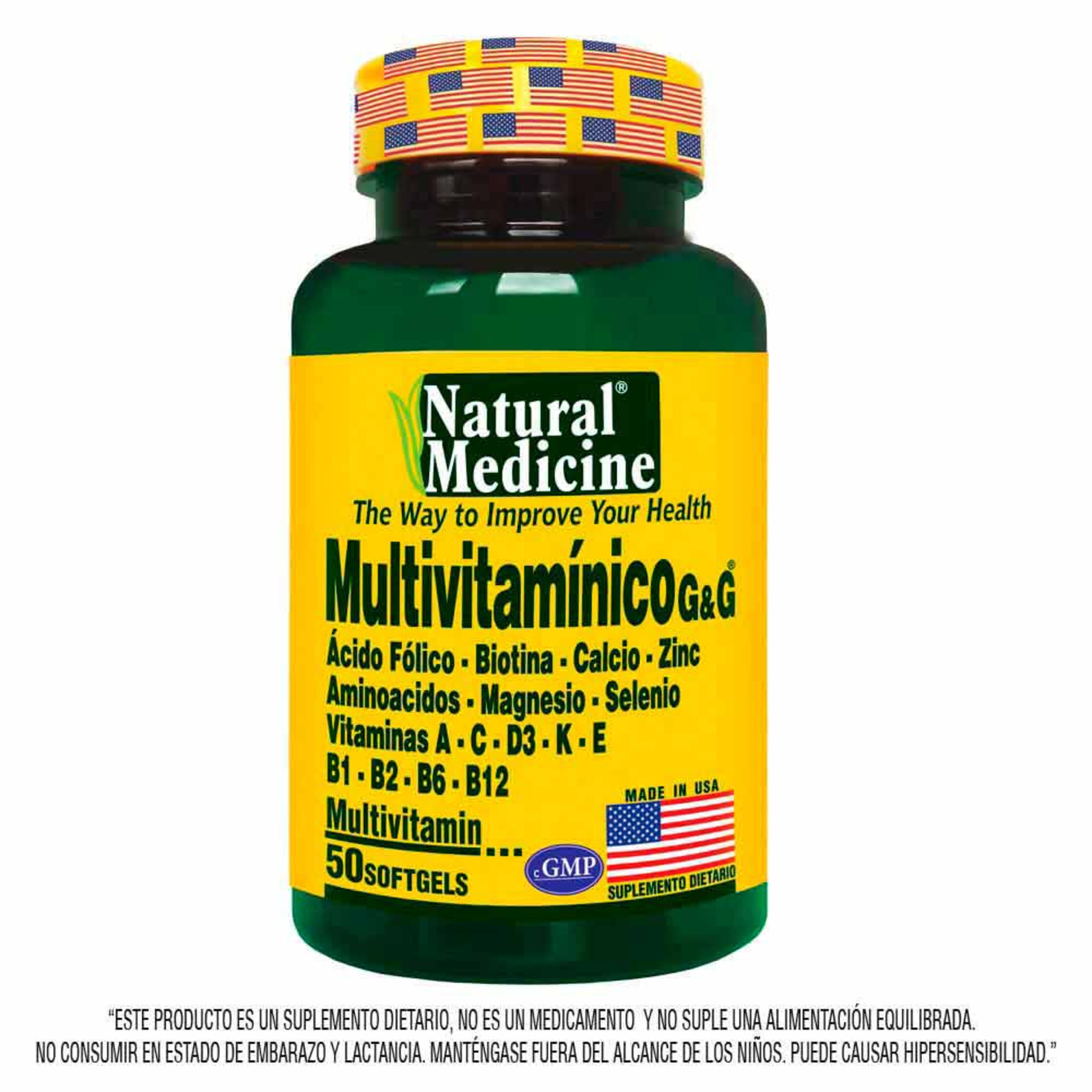 Multivitaminico G&G Natural Frasco 50 Cápsulas | Axalotiene