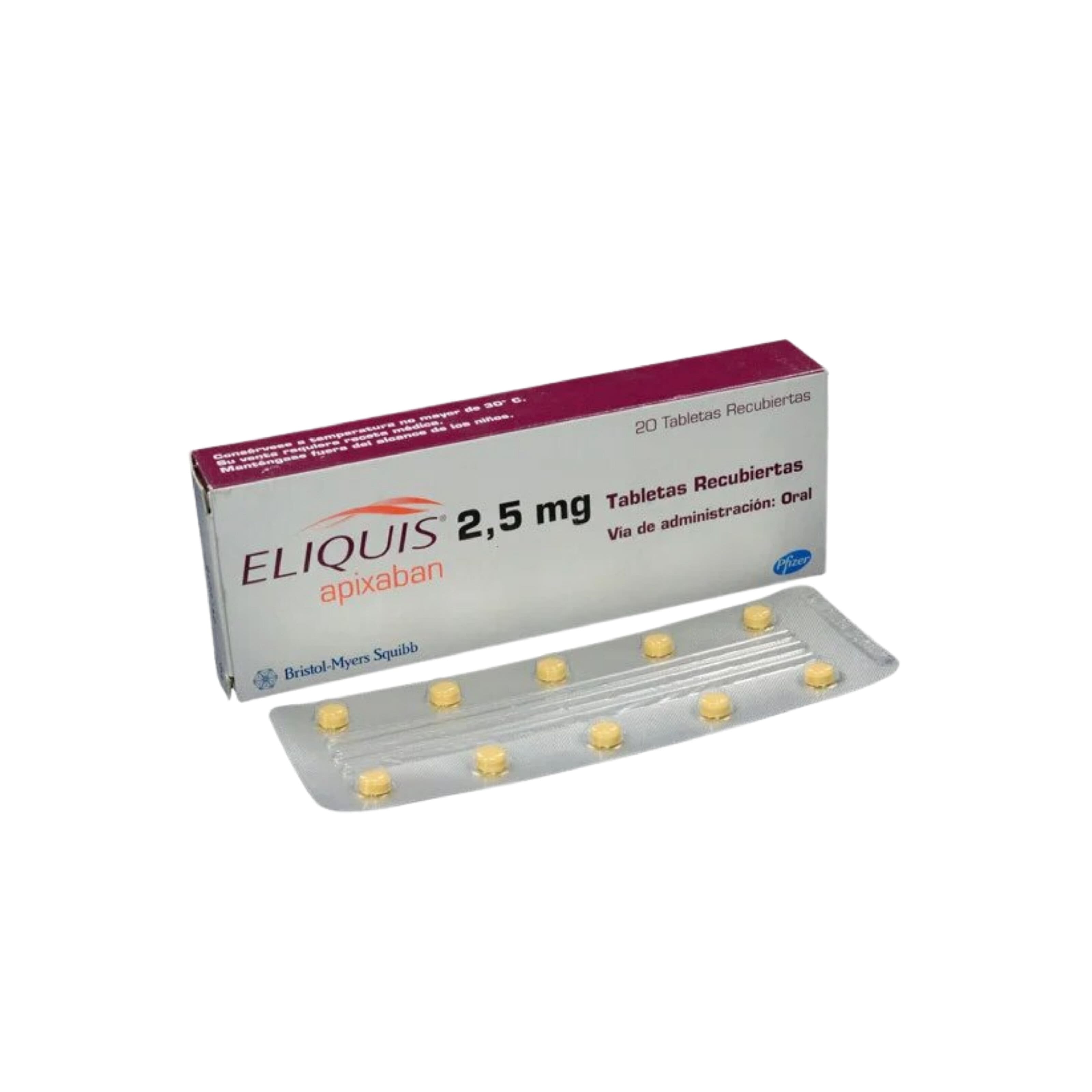 Eliquis 2.5 Mg Caja X 20 Tabletas Pfizer - AXA lo tiene