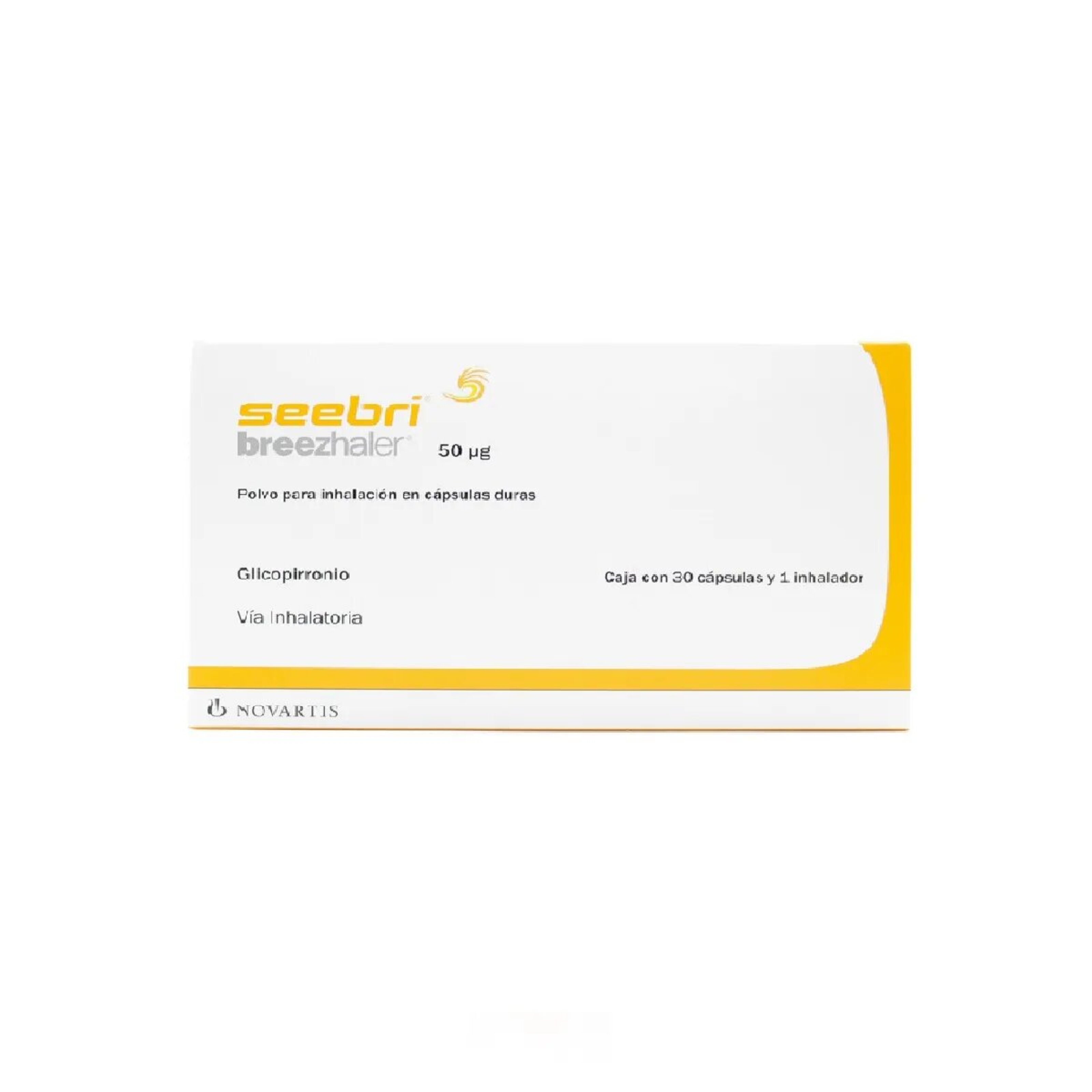 Seebri Breezhaler 50mcg 30 Cáps + Inhalador Novartis | Axalotiene - AXA ...