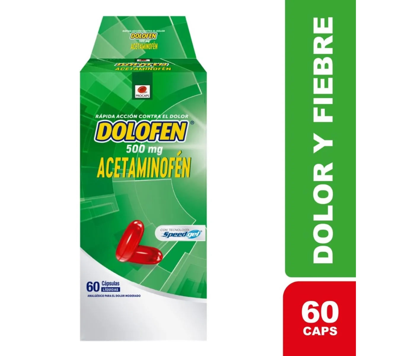 Dolofen Acetaminofén 500 Mg Caja X 60 Cápsulas Procaps - AXA lo tiene