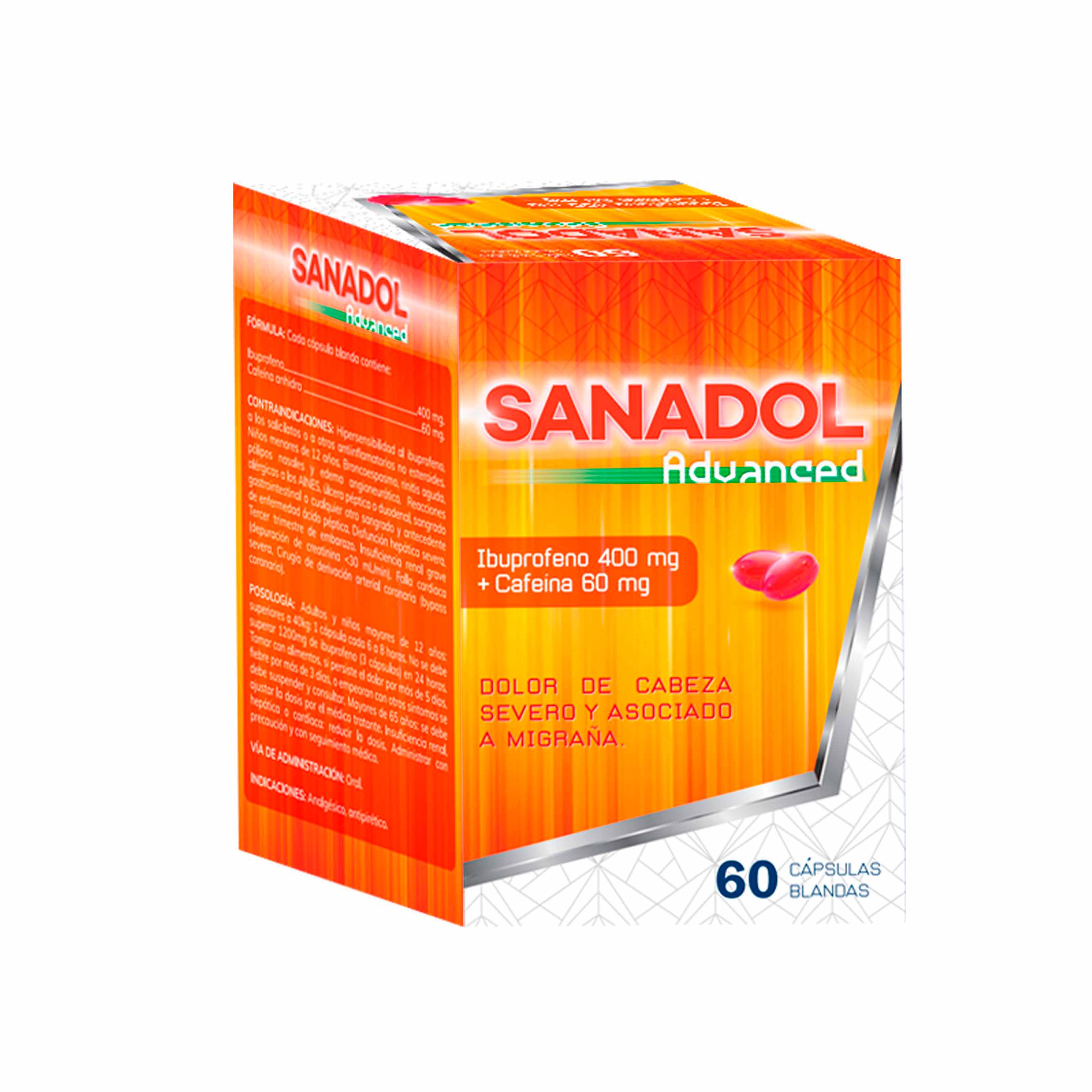 Sanadol Advanced Caja X 60 Cápsulas Ruecam - AXA lo tiene