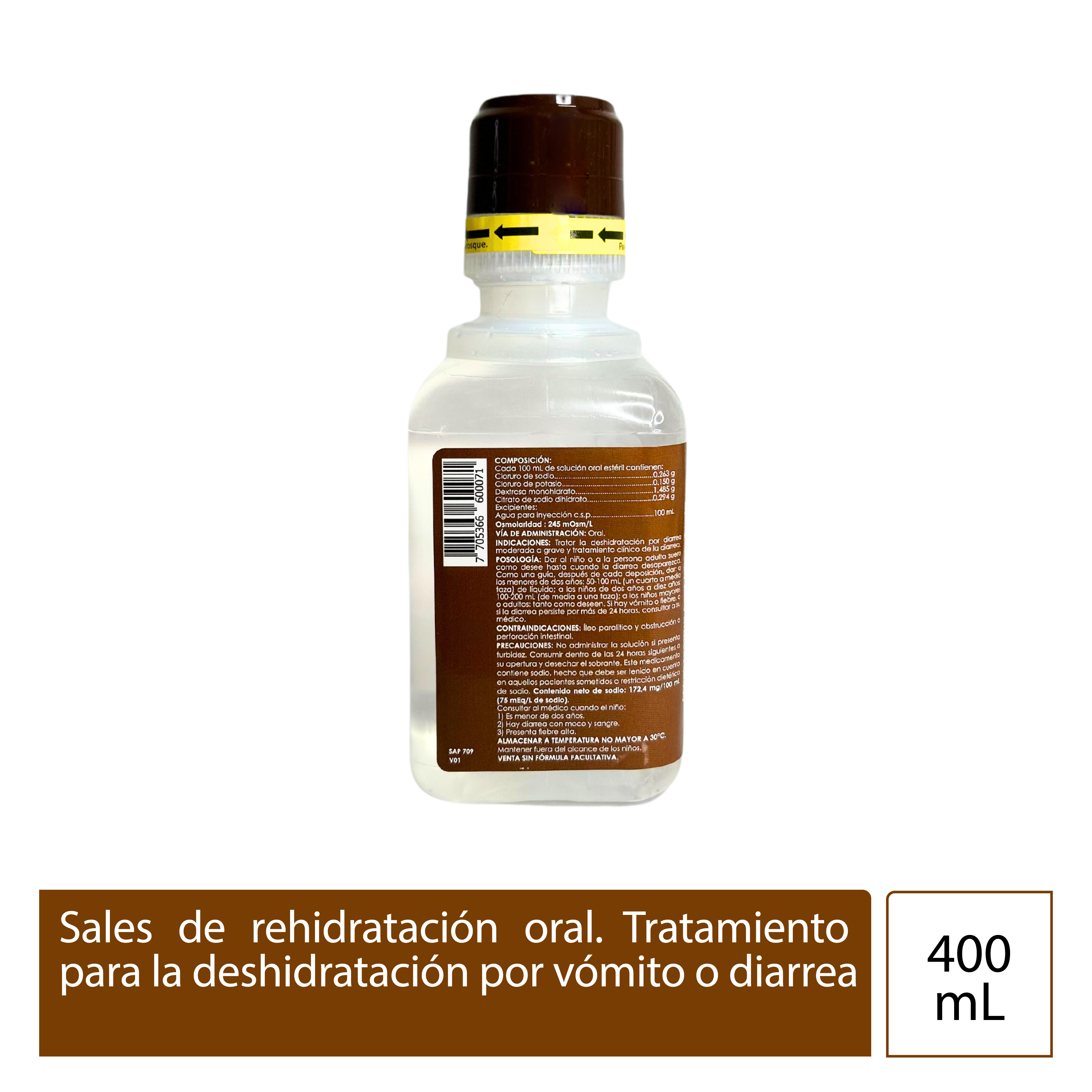 Suero Oral 75 Sabor Coco Frasco X 400 Ml Corpaul