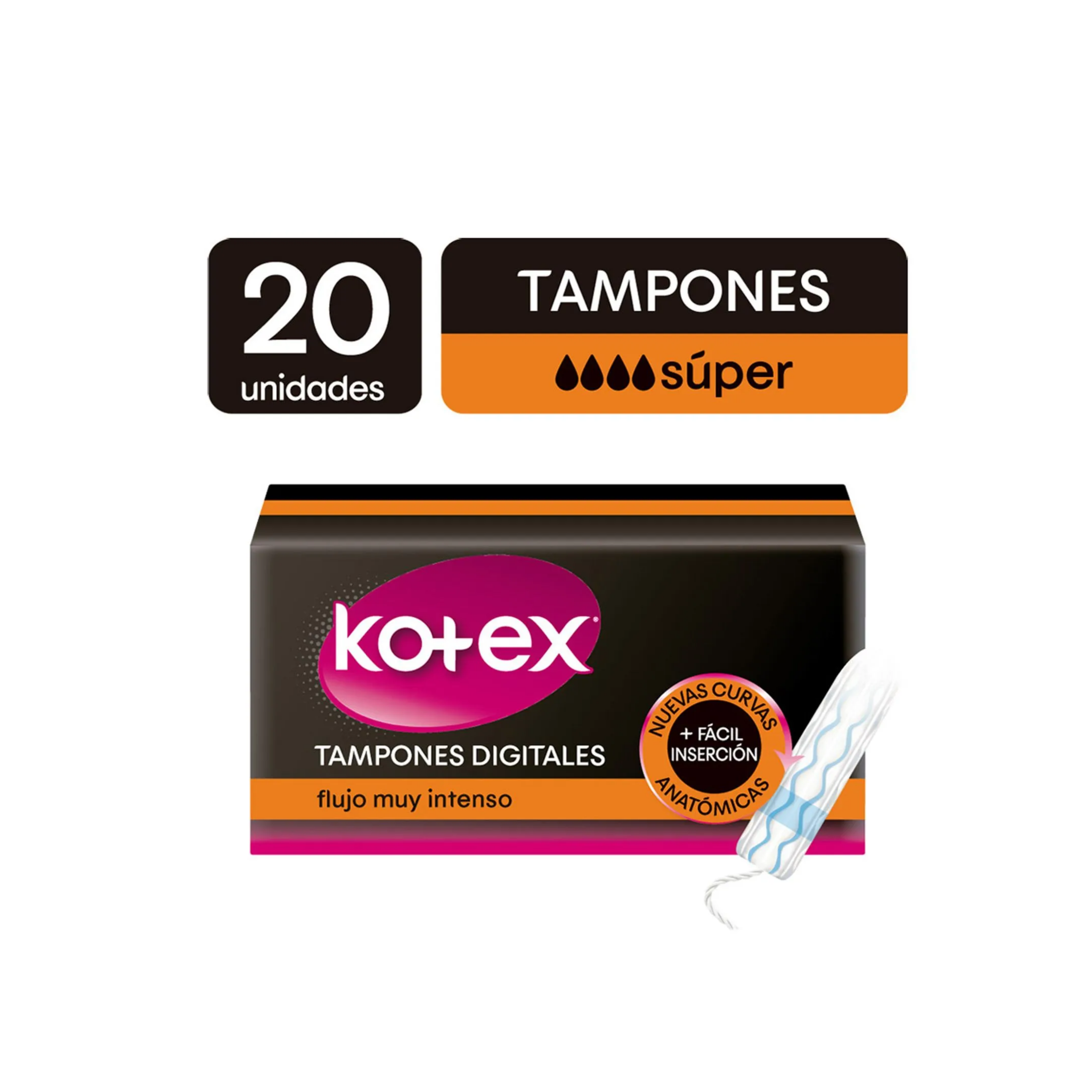 Tampón Digital Súper X20 Undidades Kotex | Axalotiene