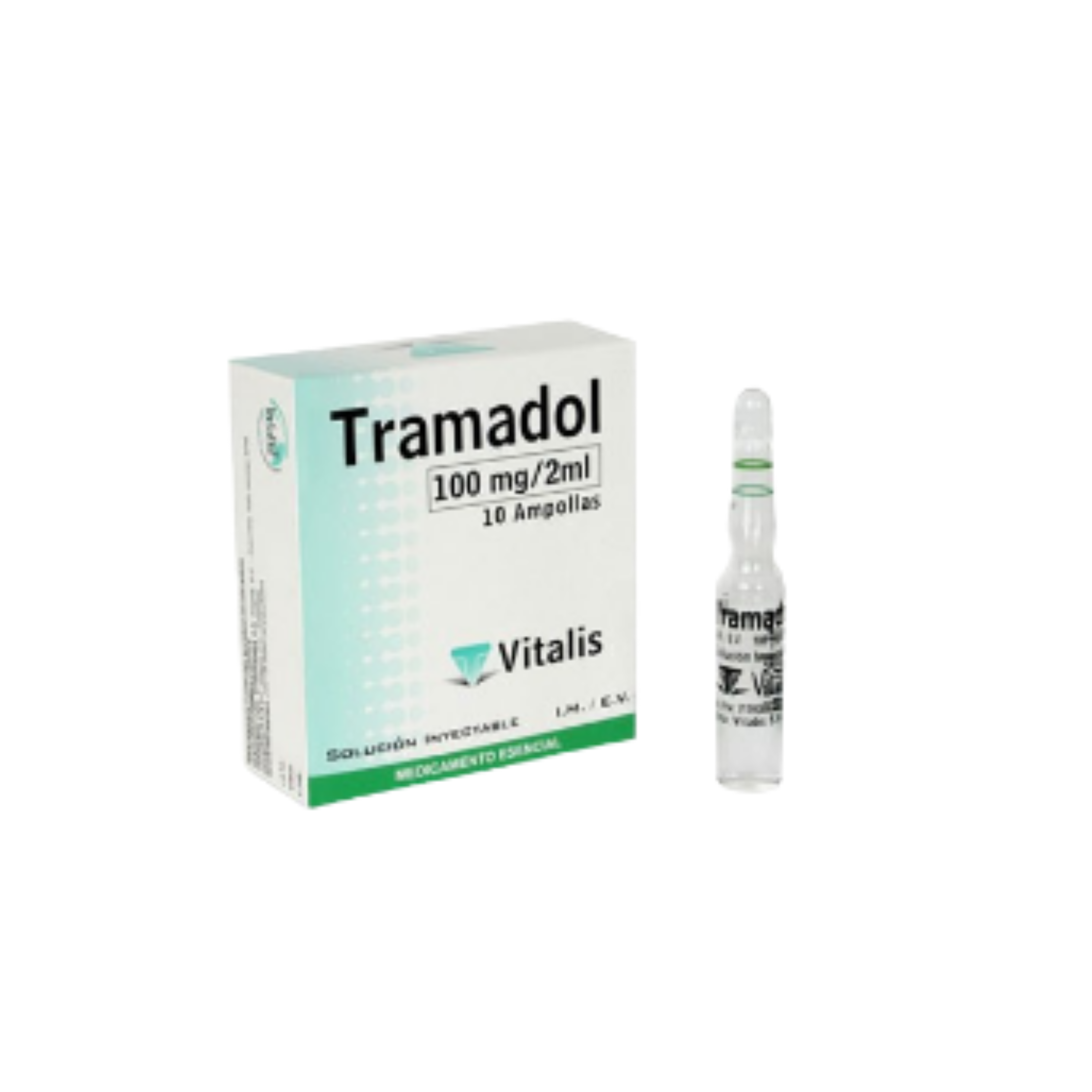 Tramadol 100 mg/2 ml Caja x 10 Ampollas Inyectables
