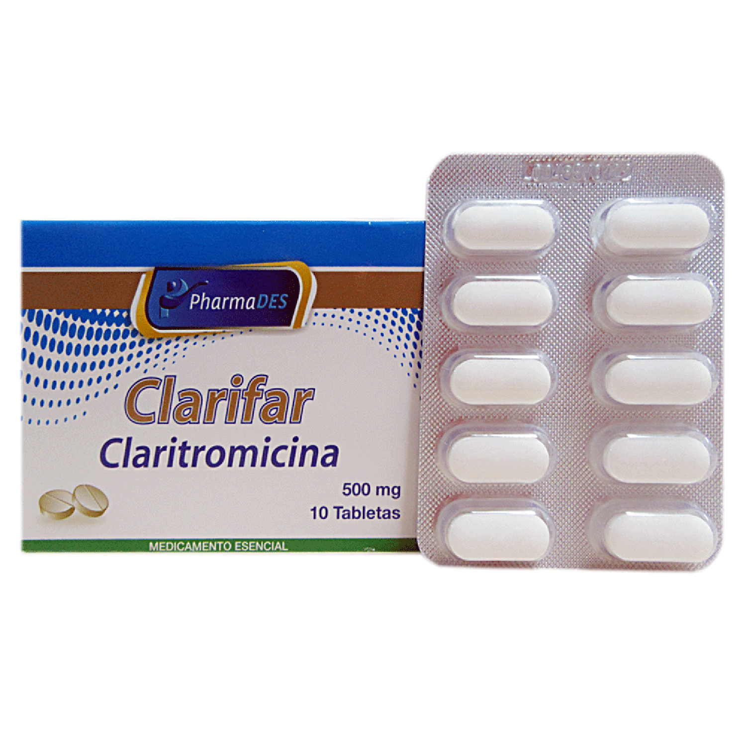 Clarifar claritromicina 500 mg 10 tabletas | Axalotiene